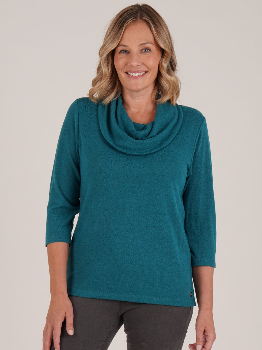 PennyPlain Cowl Neck Top - Dragonfly